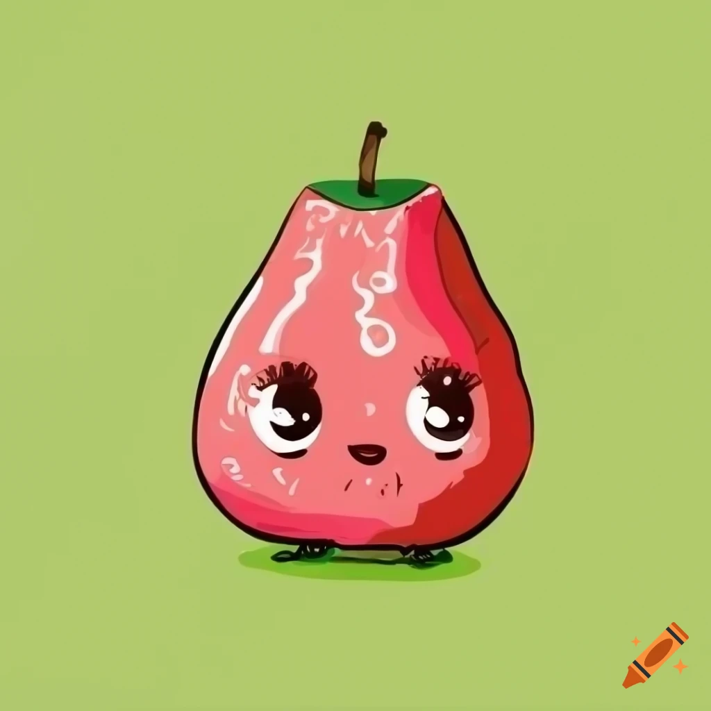 Cute 2d Illustration Of A Lovely Guava