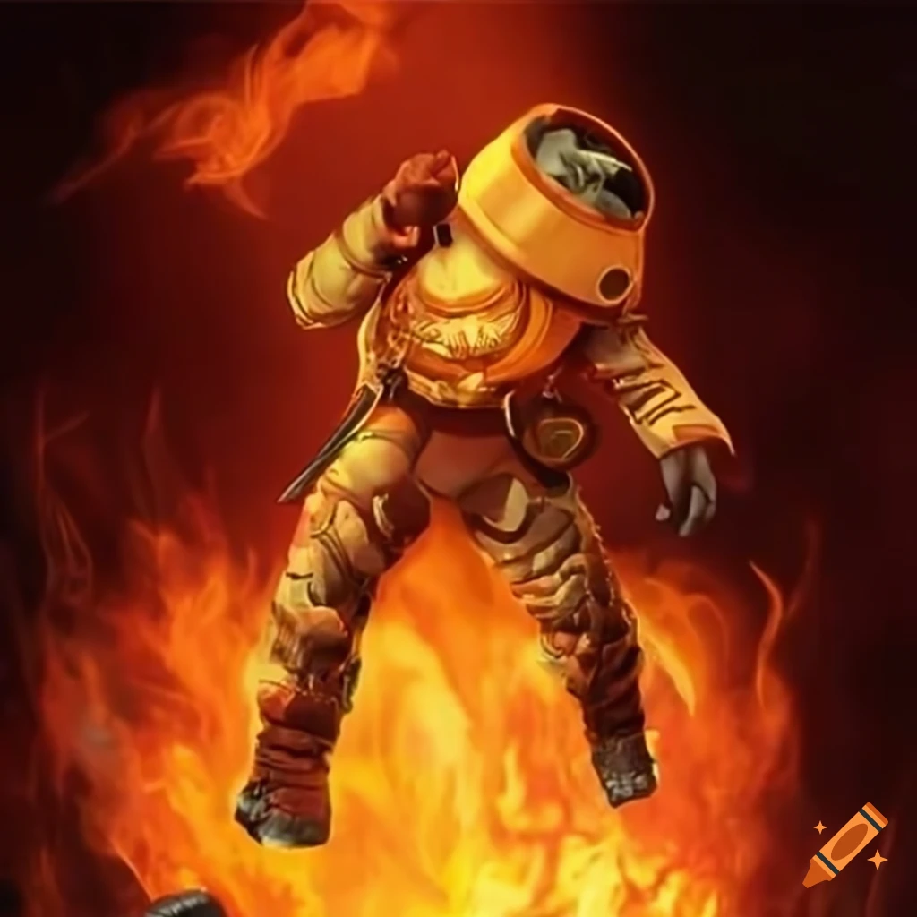 Image of a heroic firefighter