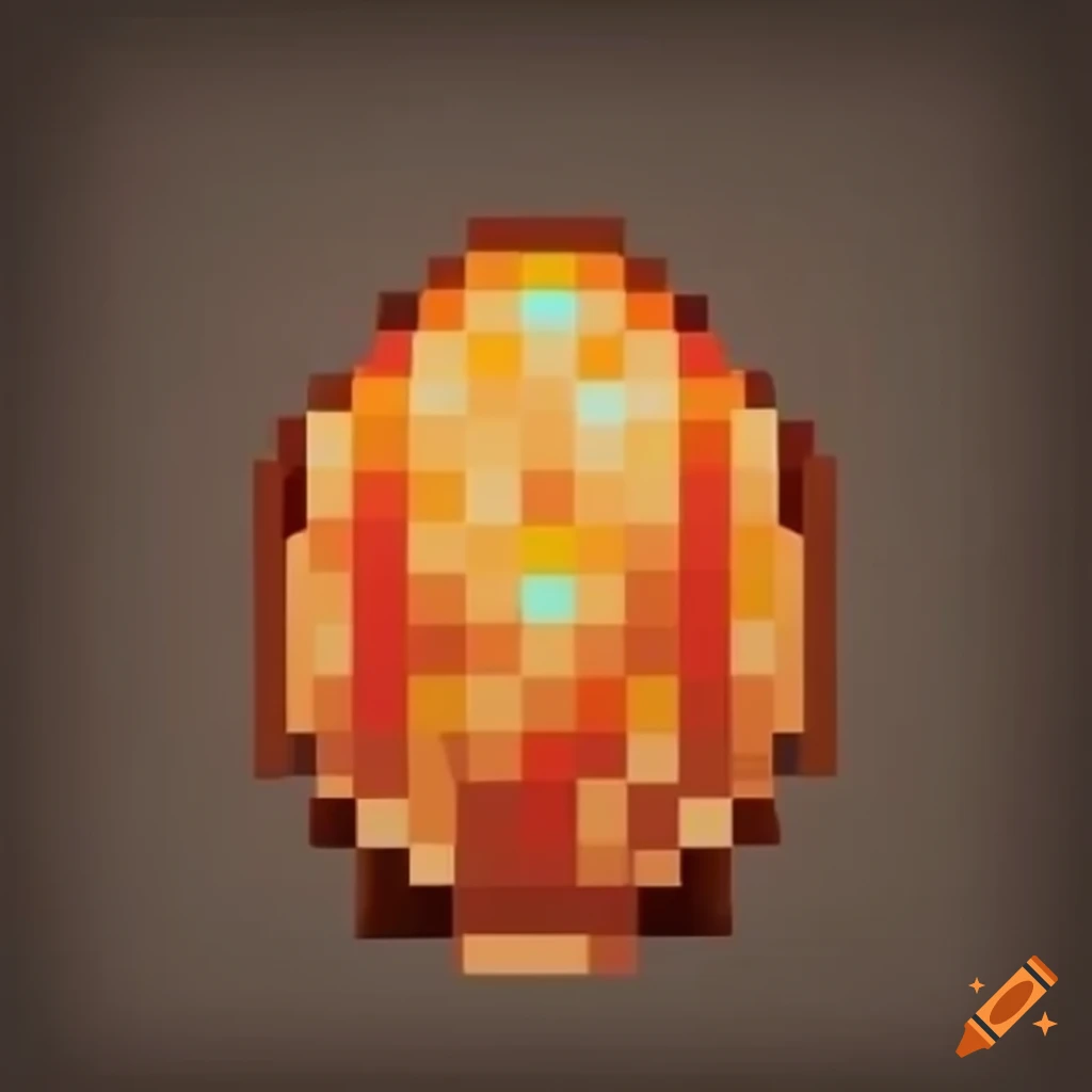 High resolution amethyst crystal art in the style of minecraft sprites ...