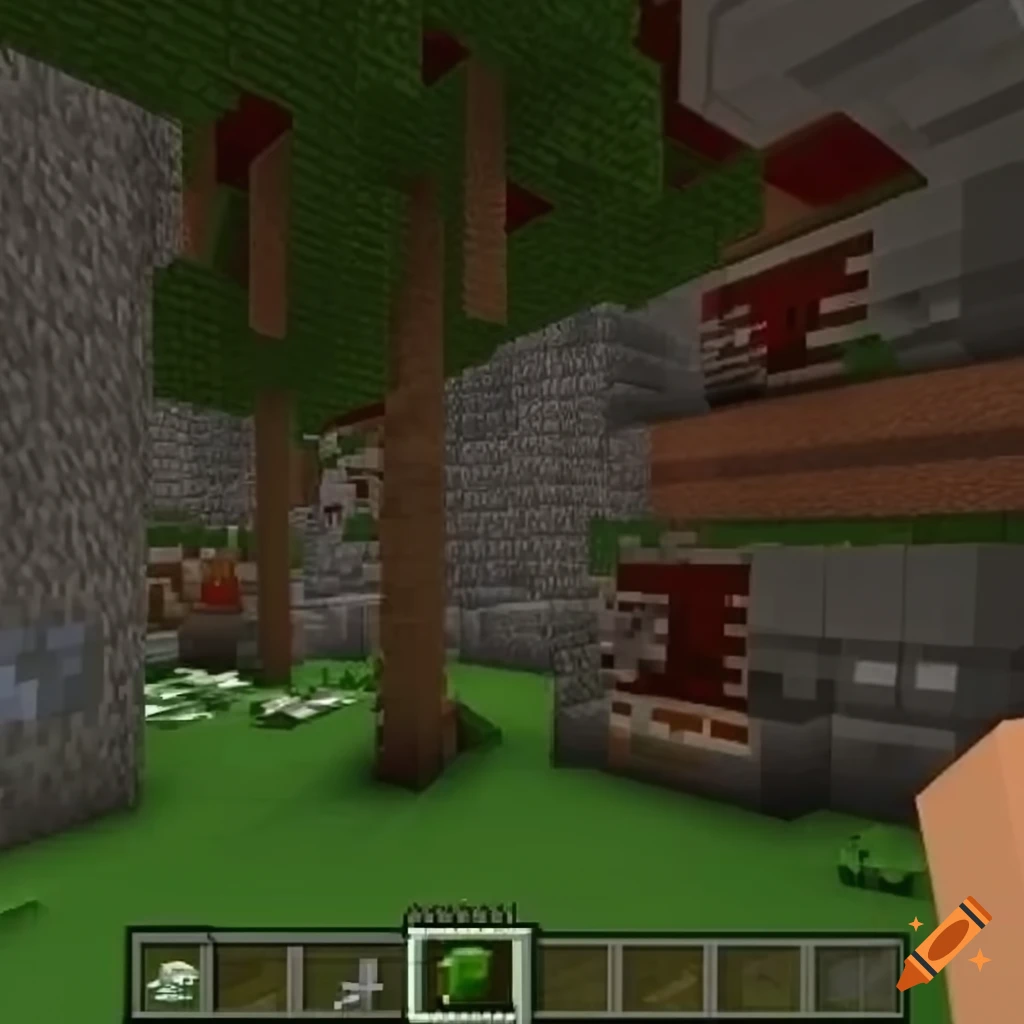 Screenshot of a minecraft global project on Craiyon