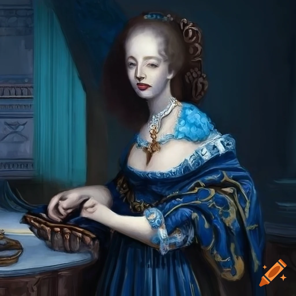 Blue palace with a French renaissance duke on Craiyon