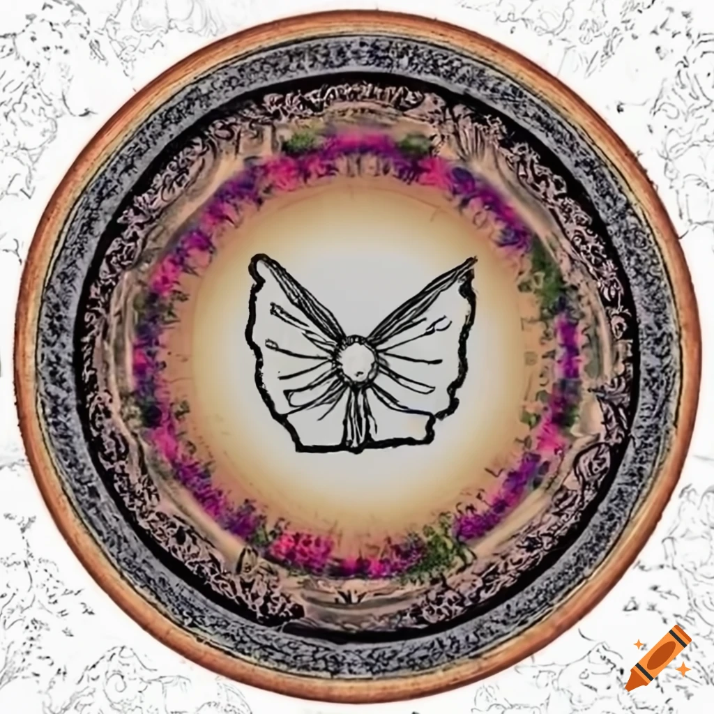 Artwork of a biblically accurate angel circle