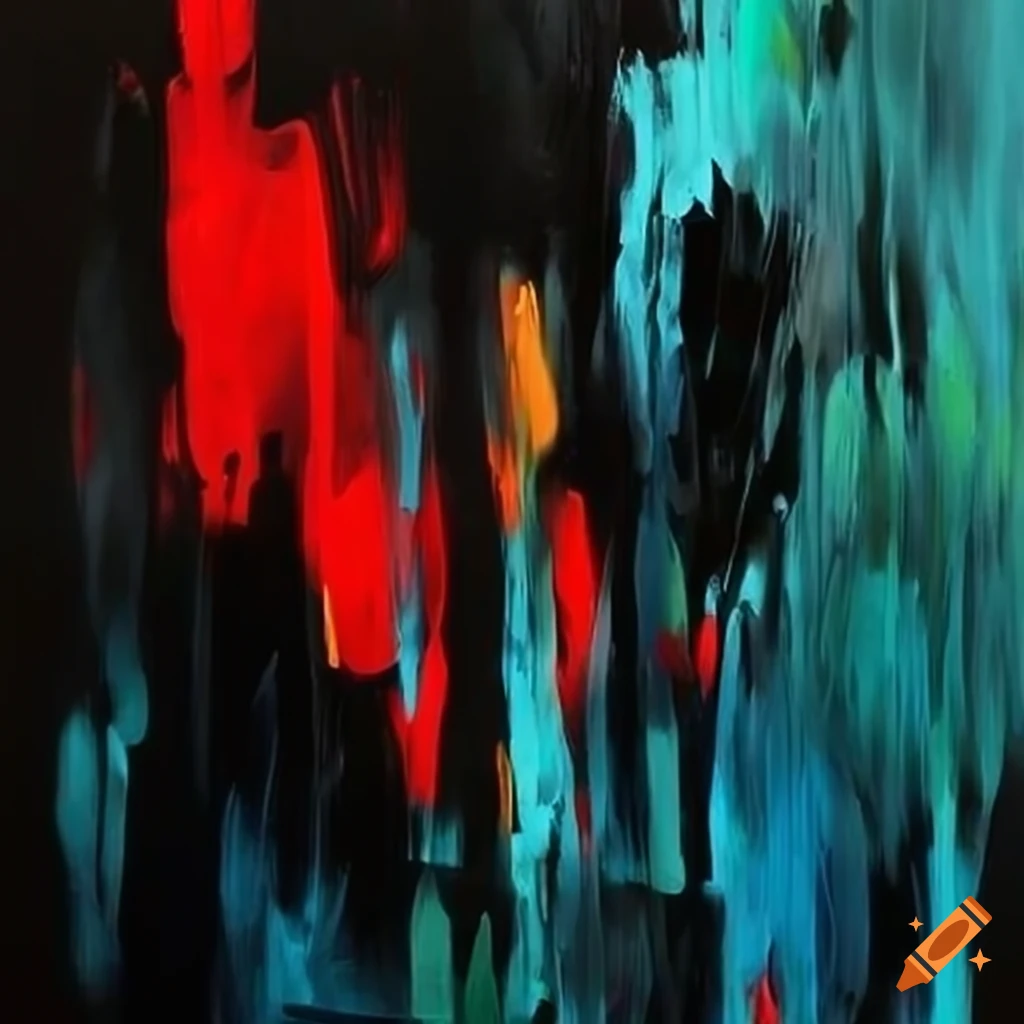 Abstract painting of an invasion