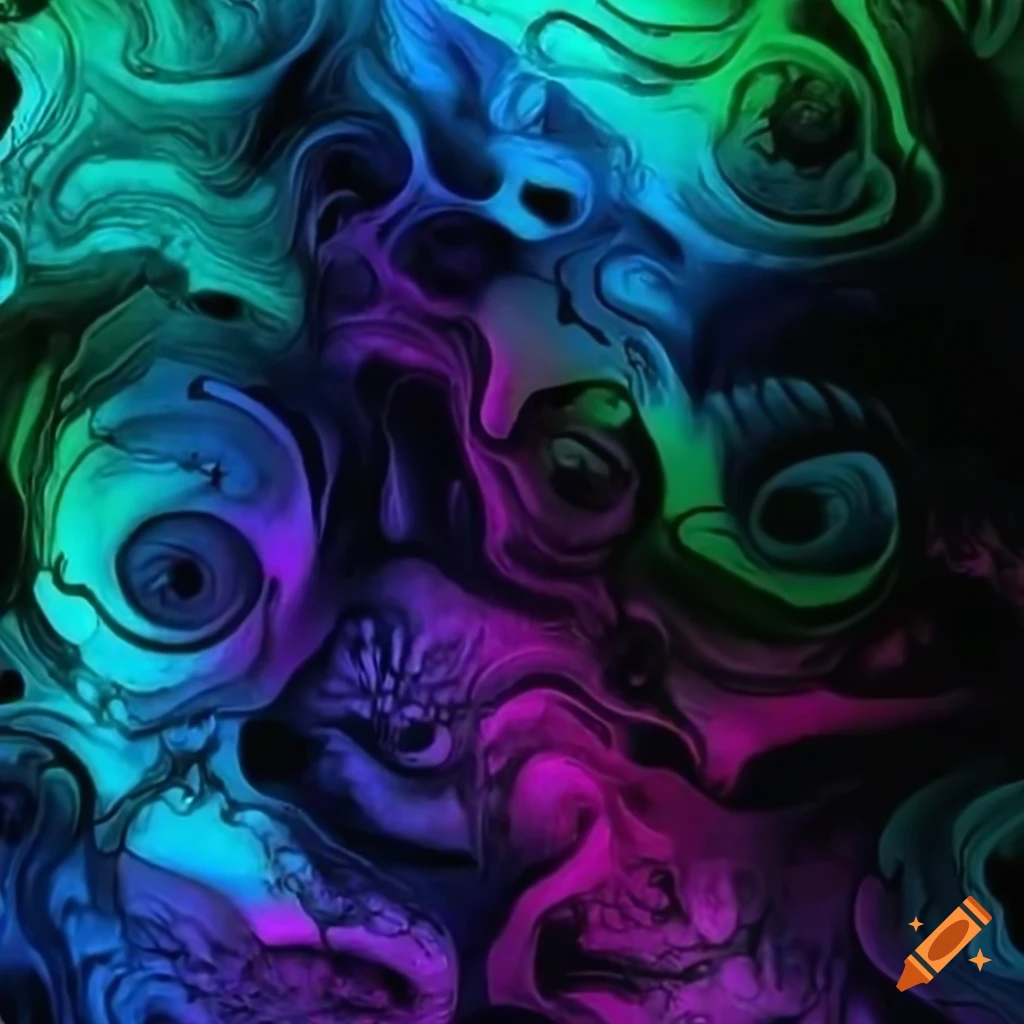 Horror core abstract art with two colors on Craiyon