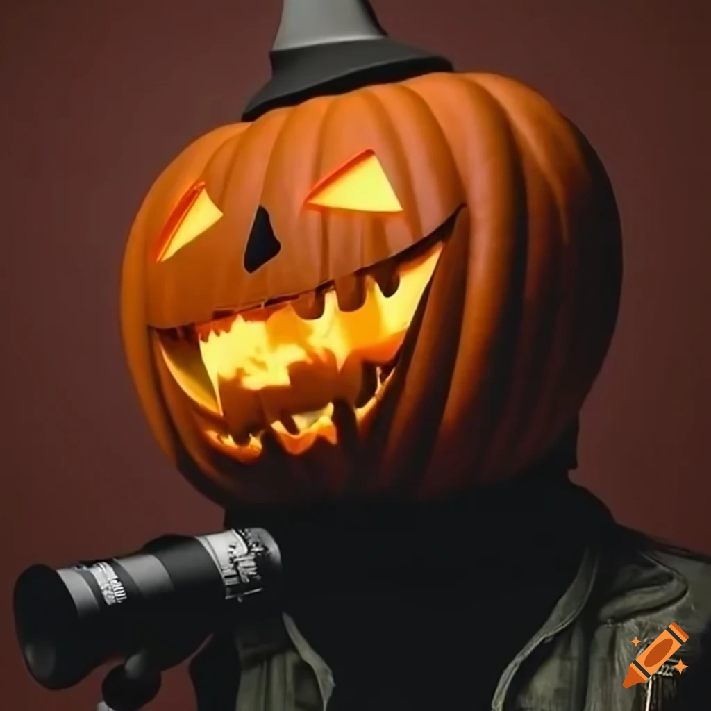 Karaoke-singing pumpkin on Craiyon