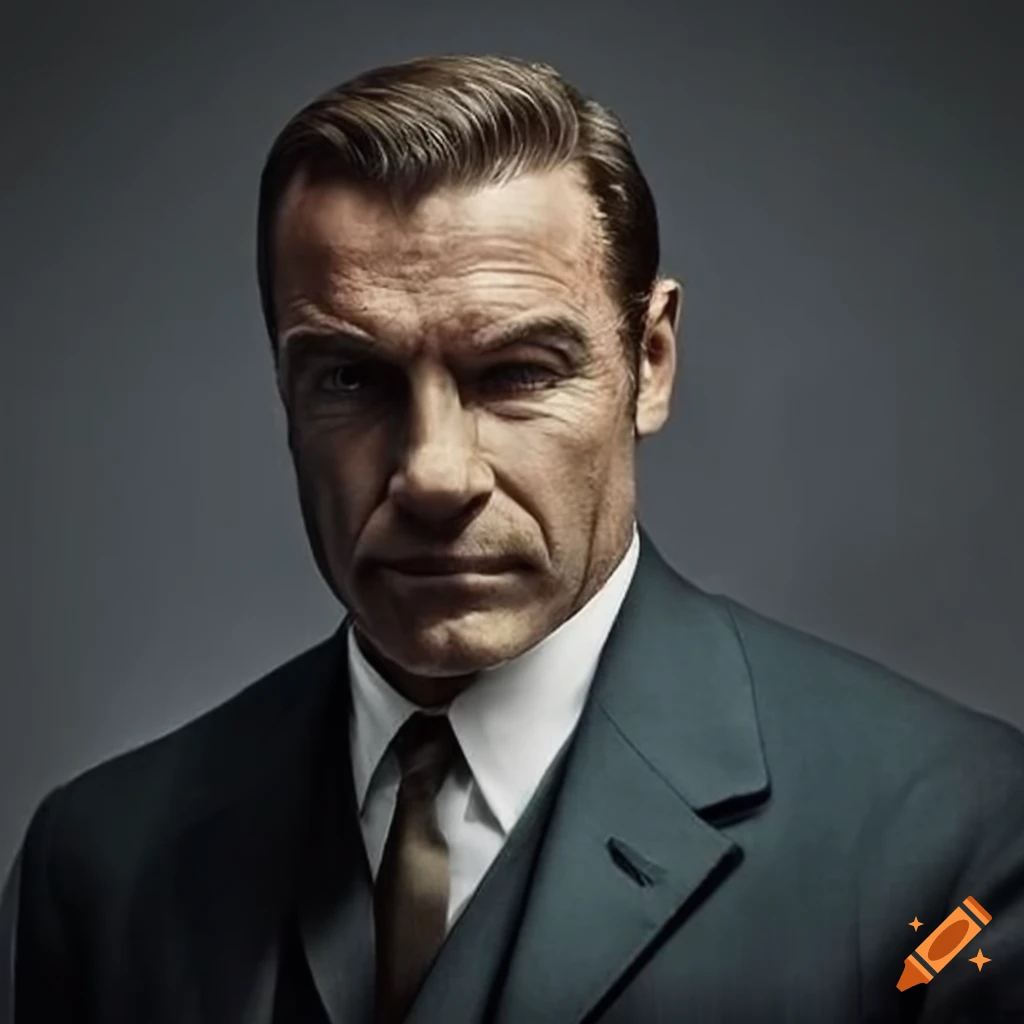 Portrait of a man in a vintage business suit