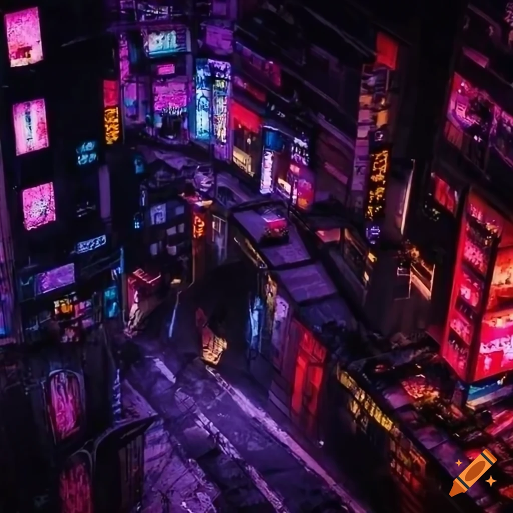 Cyberpunk city with flying cars in the rain on Craiyon