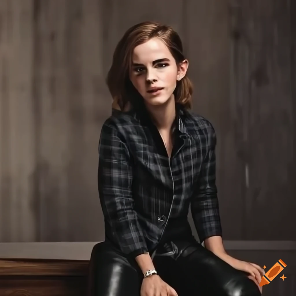 Portrait of a woman with relaxed pose and fashionable outfit on Craiyon