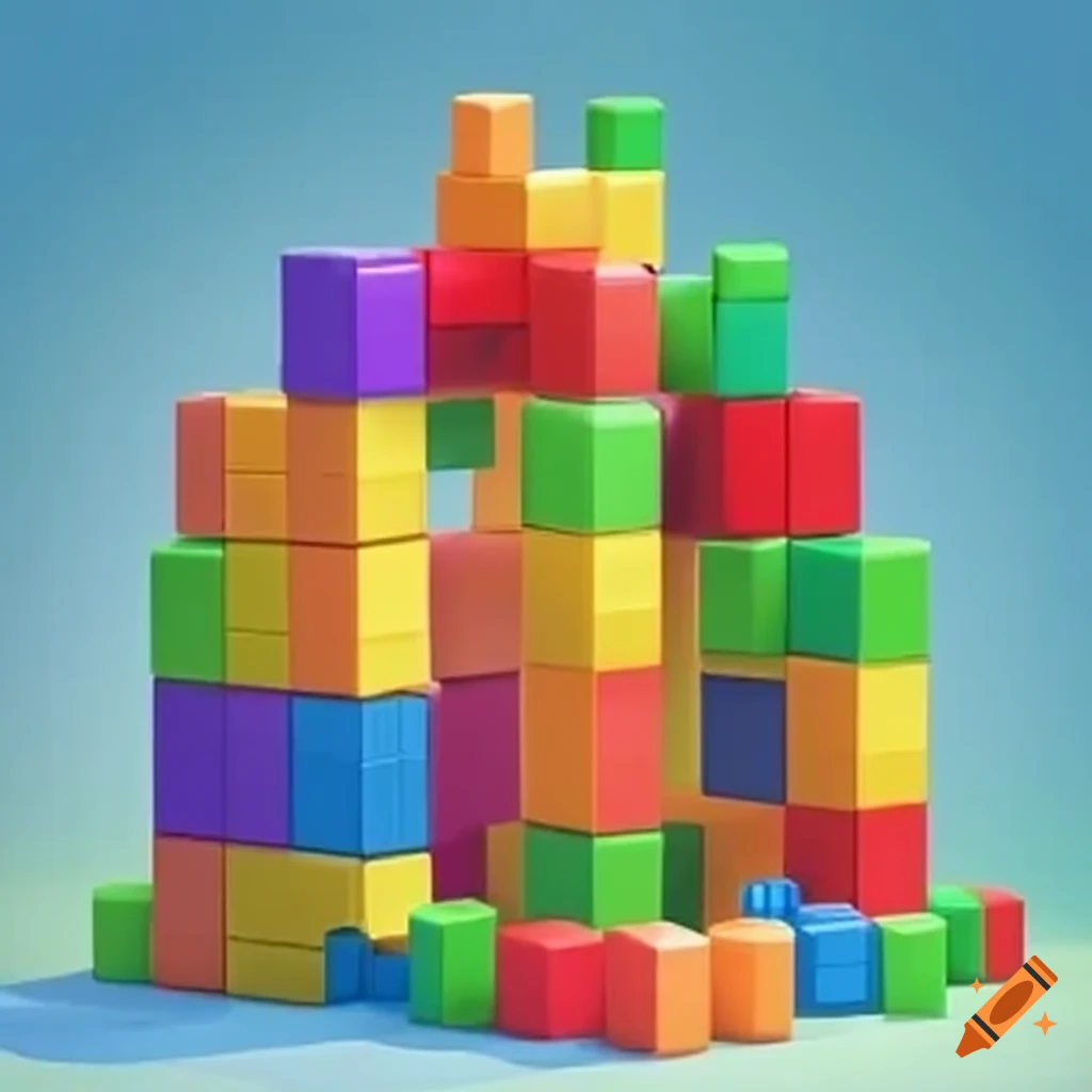 Icon of a block-building game on Craiyon