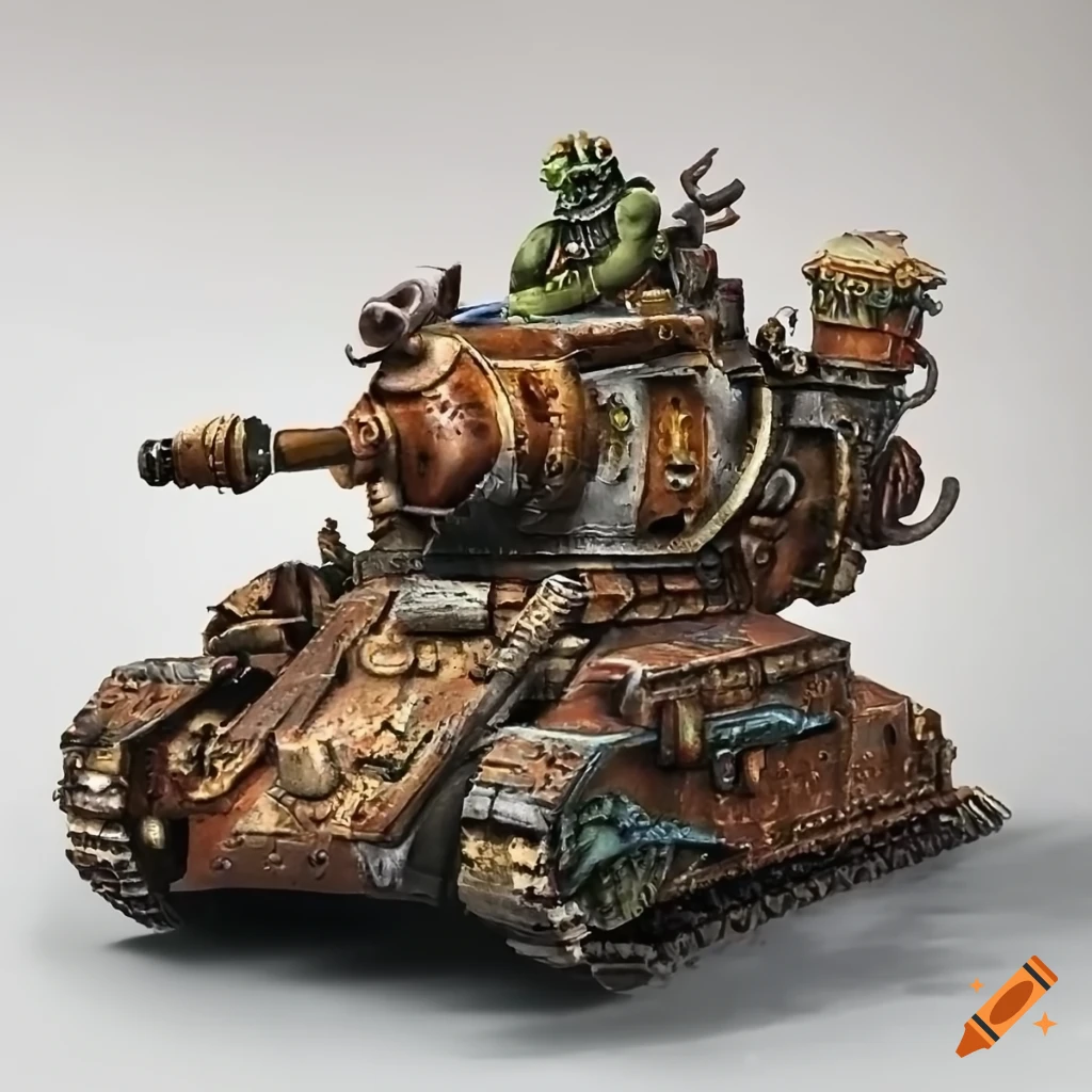 German warhammer steampunk tank on Craiyon