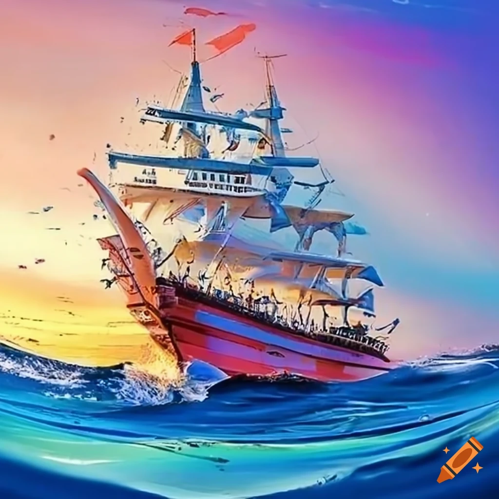 Vintage poster promoting royal yacht britannia with soviet-era ...