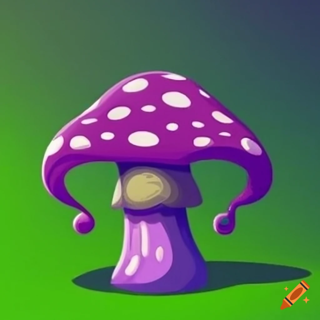 Amarita mushroom chibi in a magical forest on Craiyon
