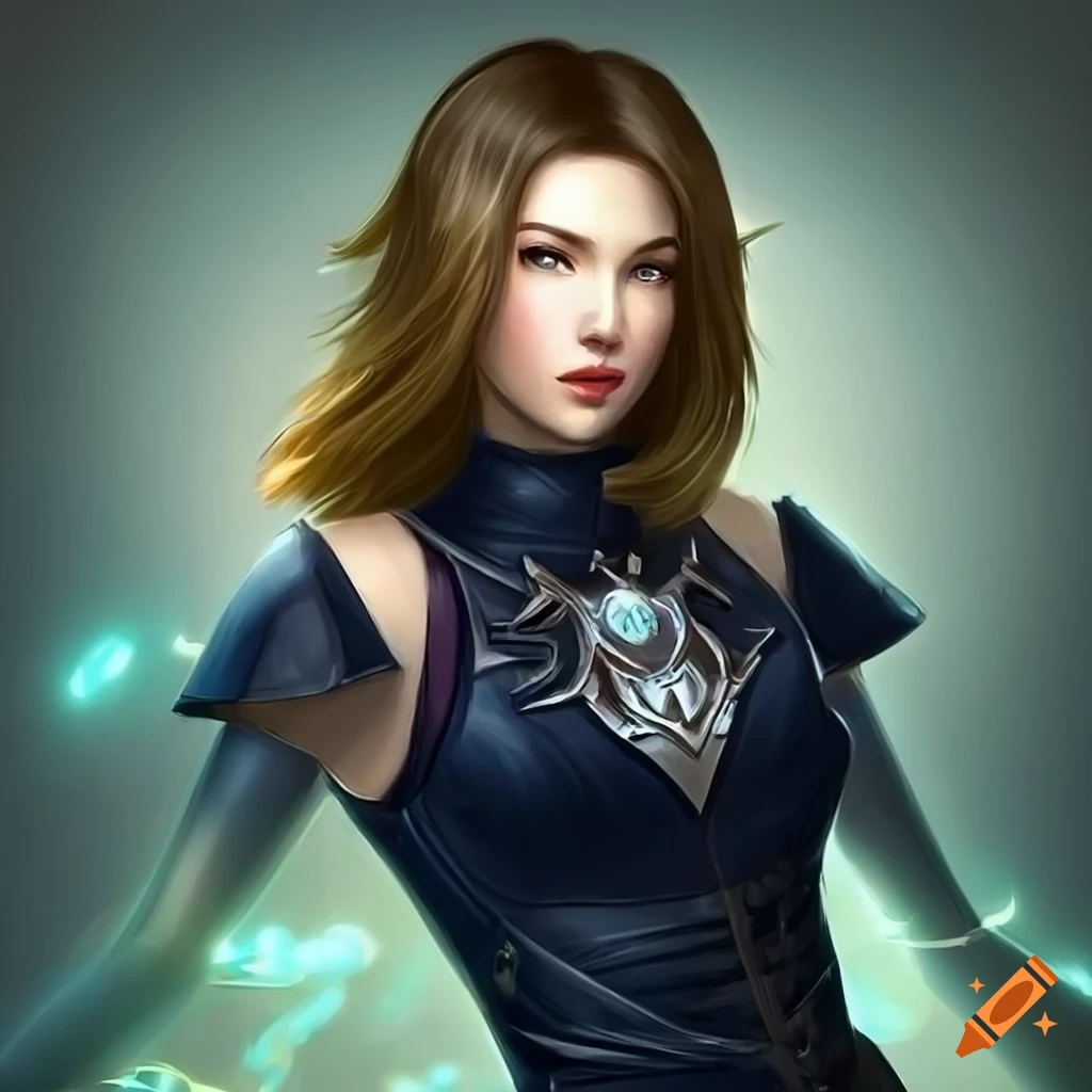 Female warrior on Craiyon