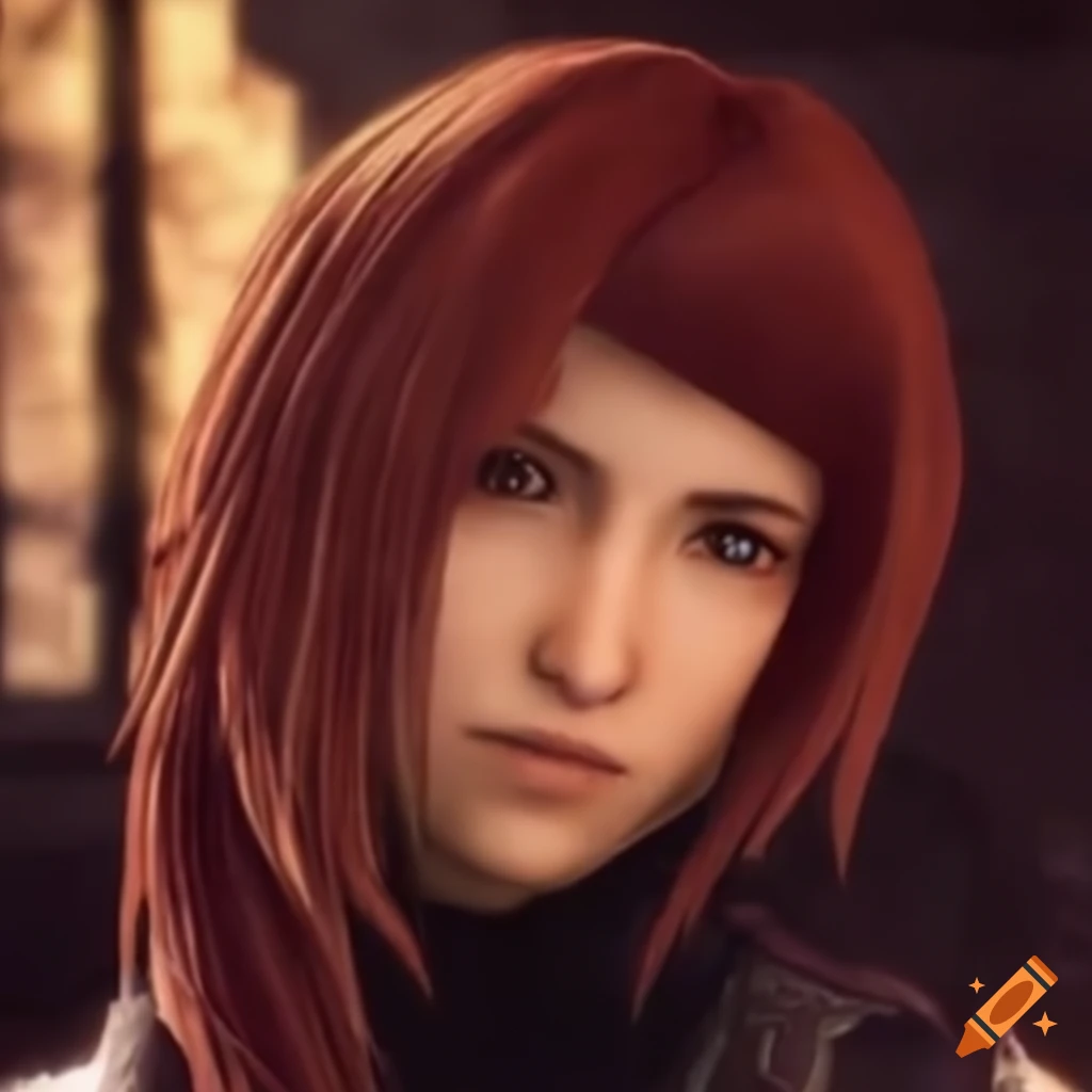 Lydia benecke in final fantasy as an npc on Craiyon