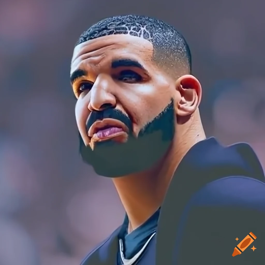 Drake jokingly surprising his friend on Craiyon