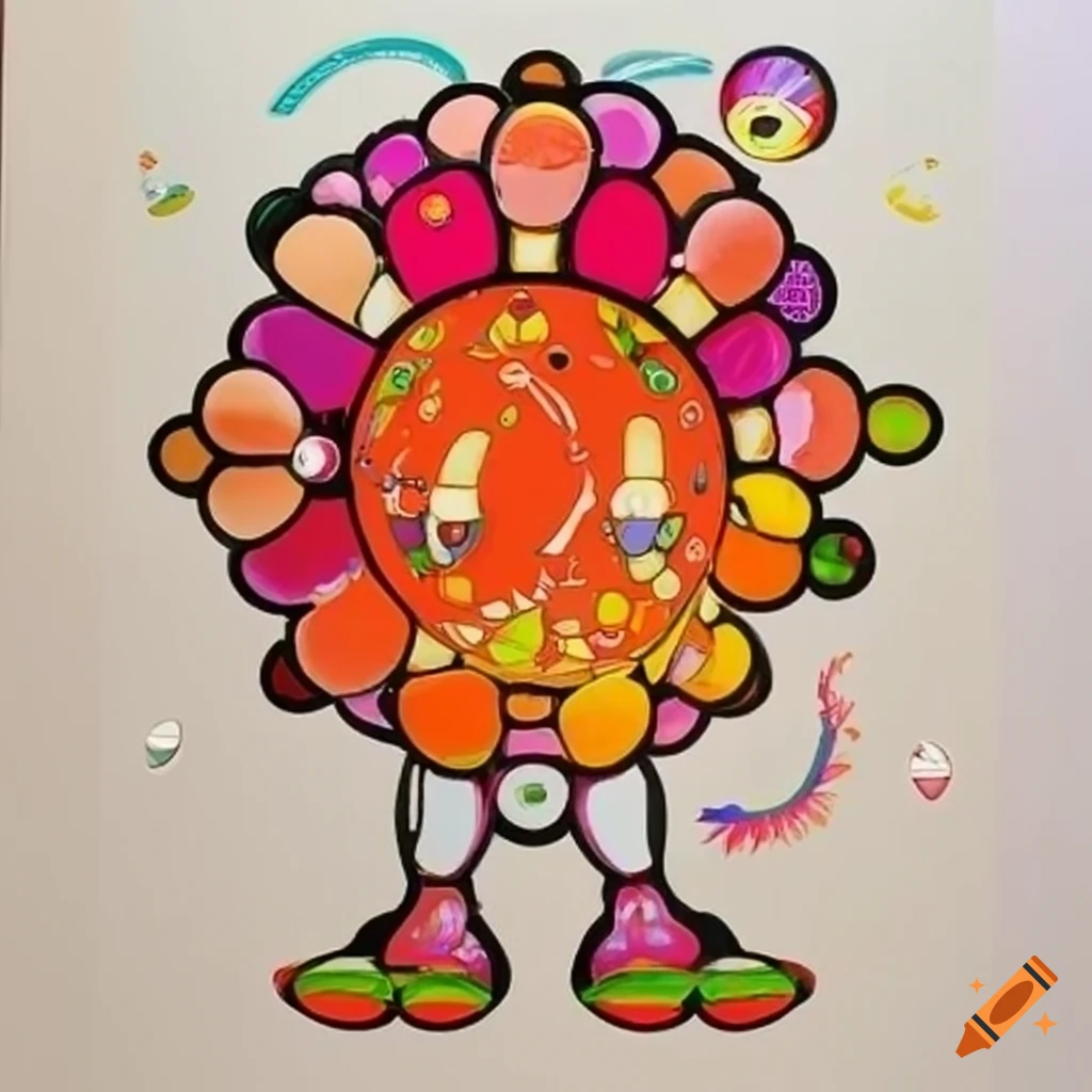 Sculpture artwork fireball xl5 by takashi murakami on Craiyon