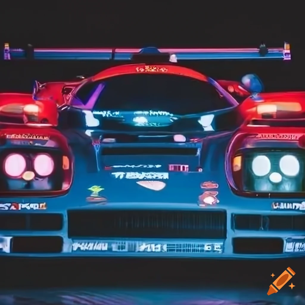 Ferrari f50 transformed into a gt1 race car on Craiyon