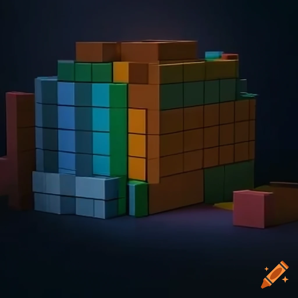 Blocky world-building phenomenon