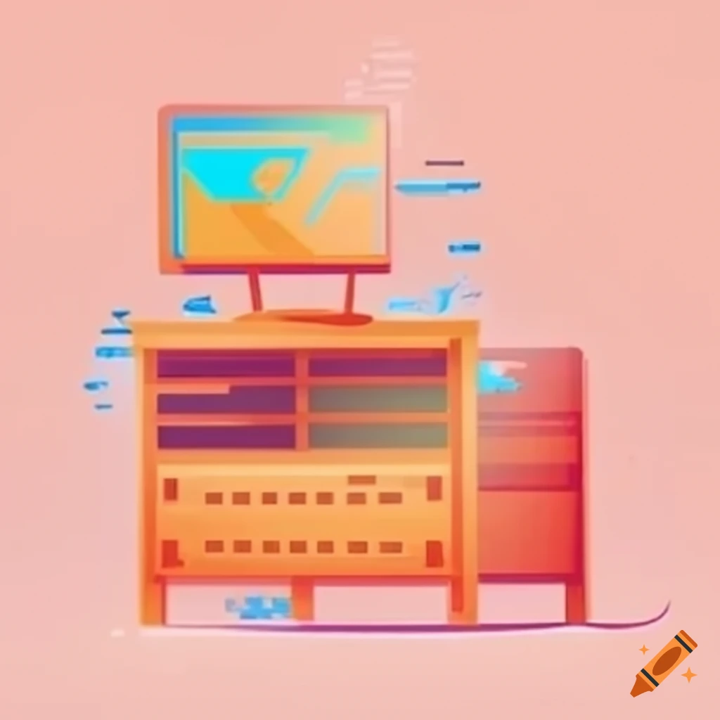 Retro-futuristic 1920's inspired computer setup on Craiyon