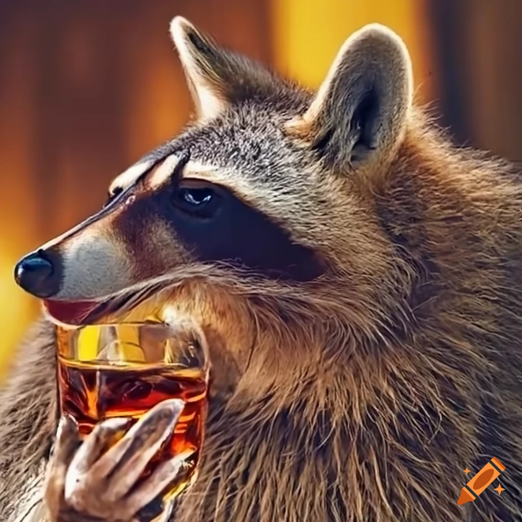 Whiskey-drunk cowboy raccoon on Craiyon