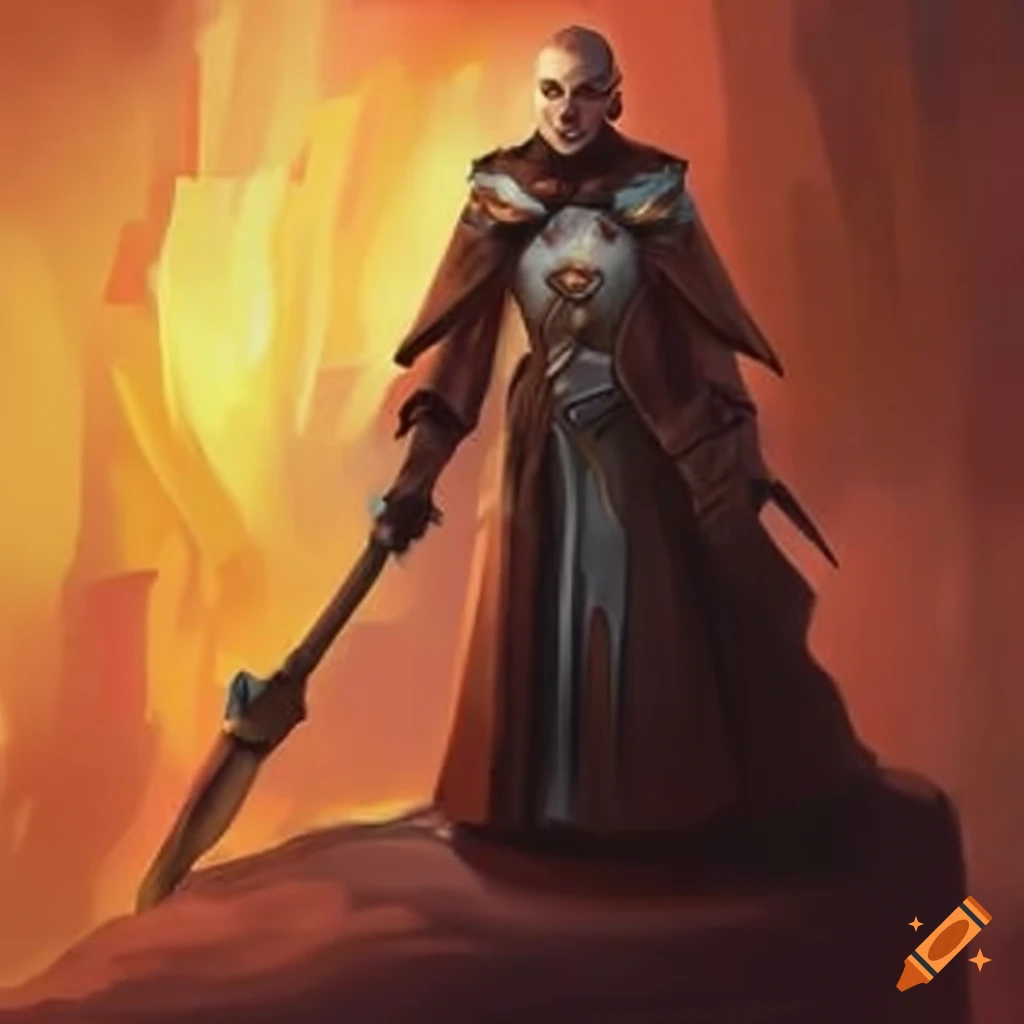 Image of a futuristic warrior priest on Craiyon