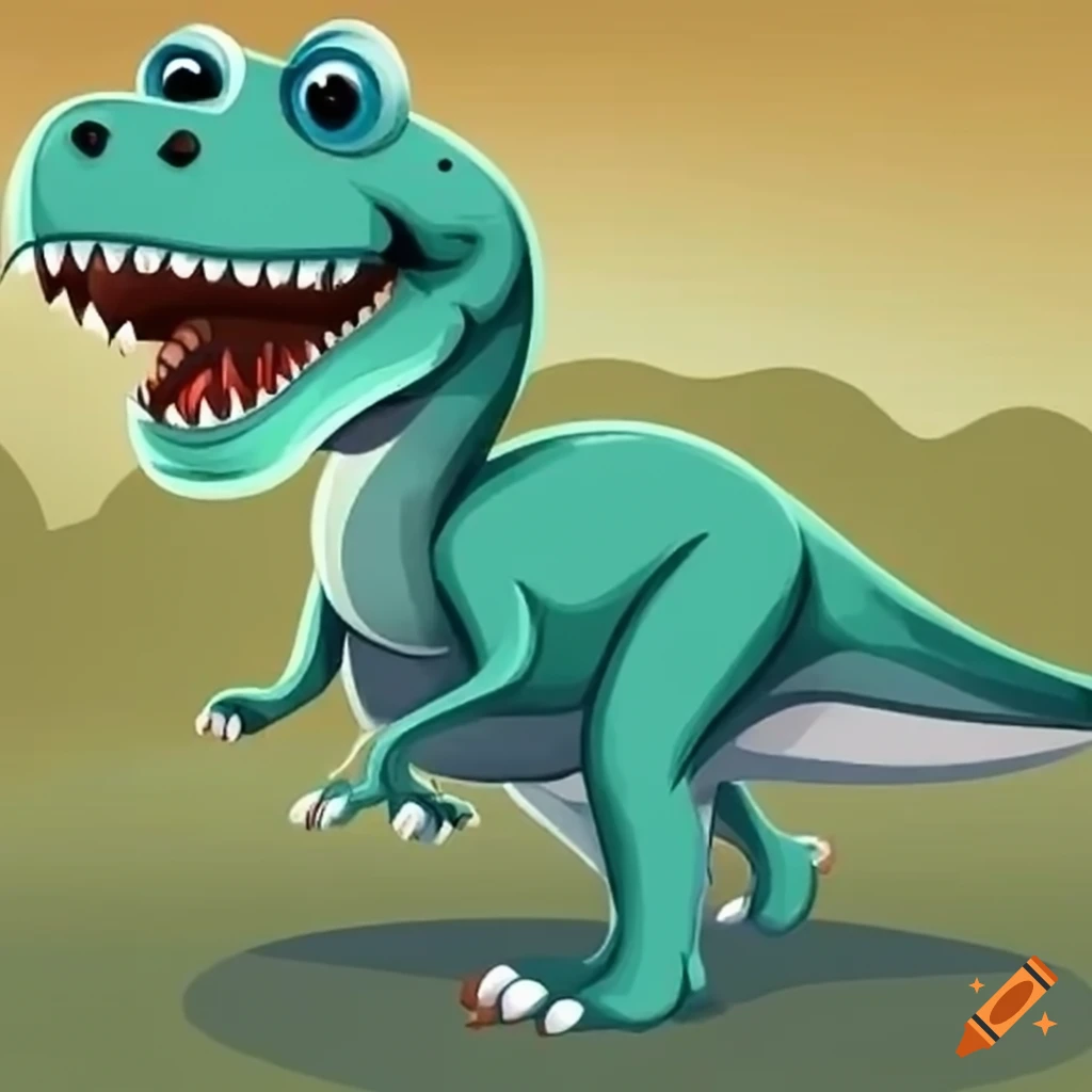 Colorful Cartoon Dinosaur For Children
