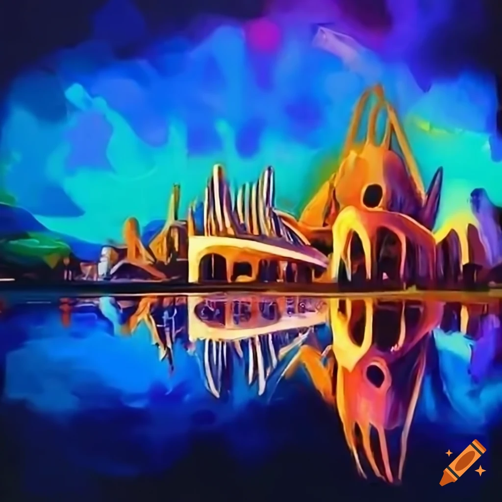 Innovative painting of valencia city on Craiyon