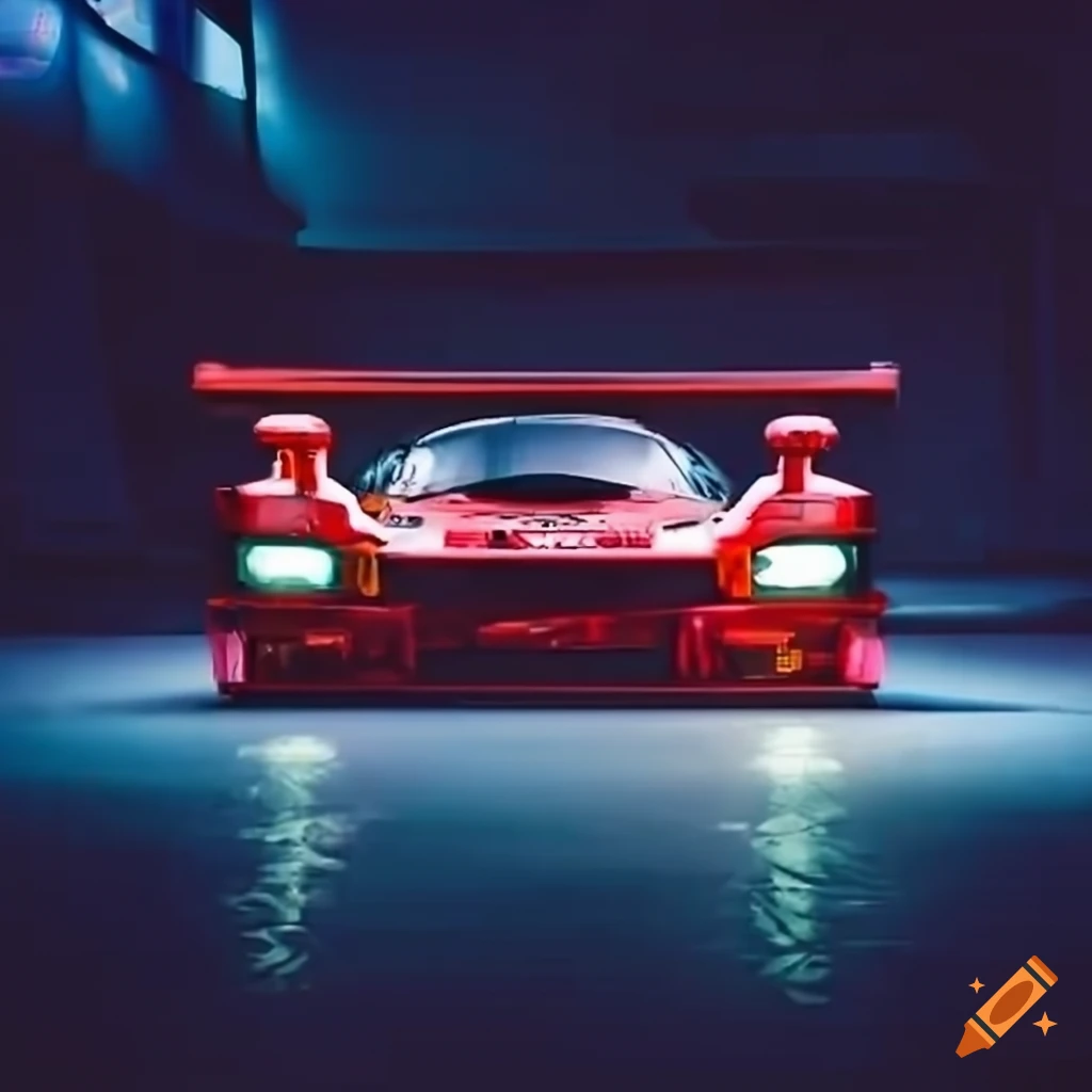 Cyberpunk race car inspired by akira on Craiyon