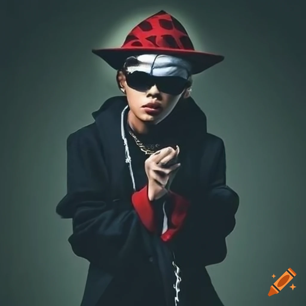 Stylish Filipino high school boy in rapper-inspired outfit on Craiyon