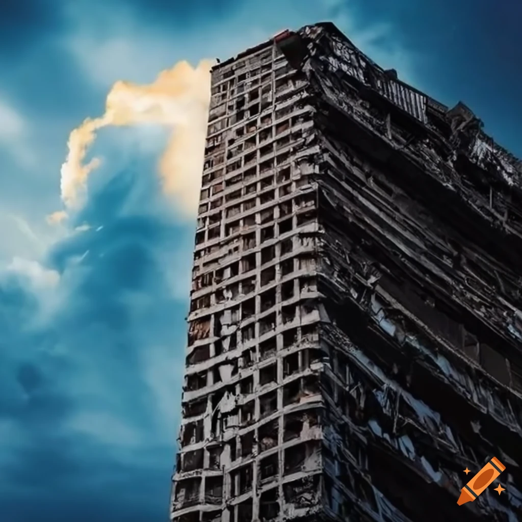 Surreal image of british flag with explosion in the background on Craiyon