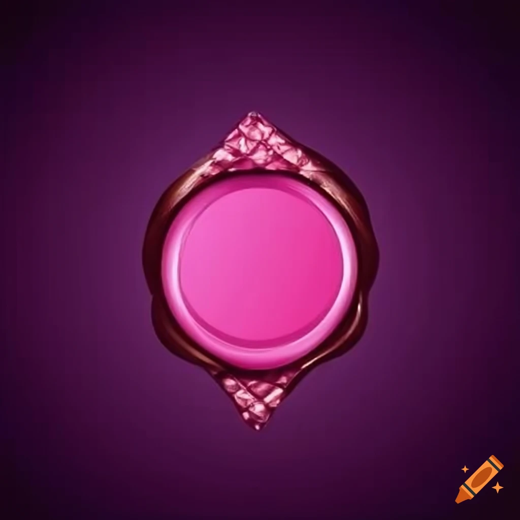 Pink and white wax seal with diamond shape on Craiyon