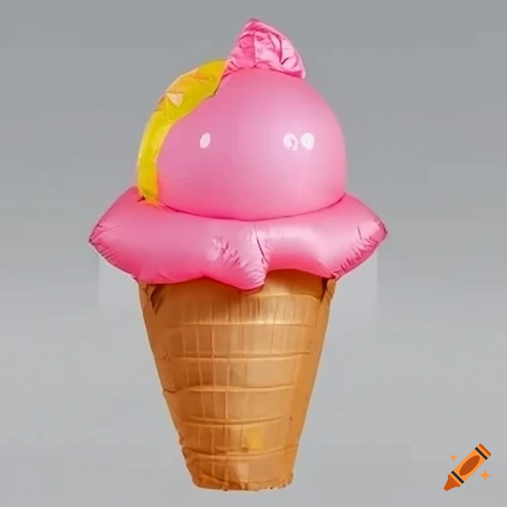 Inflatable Ice Cream Cone Costume On Craiyon