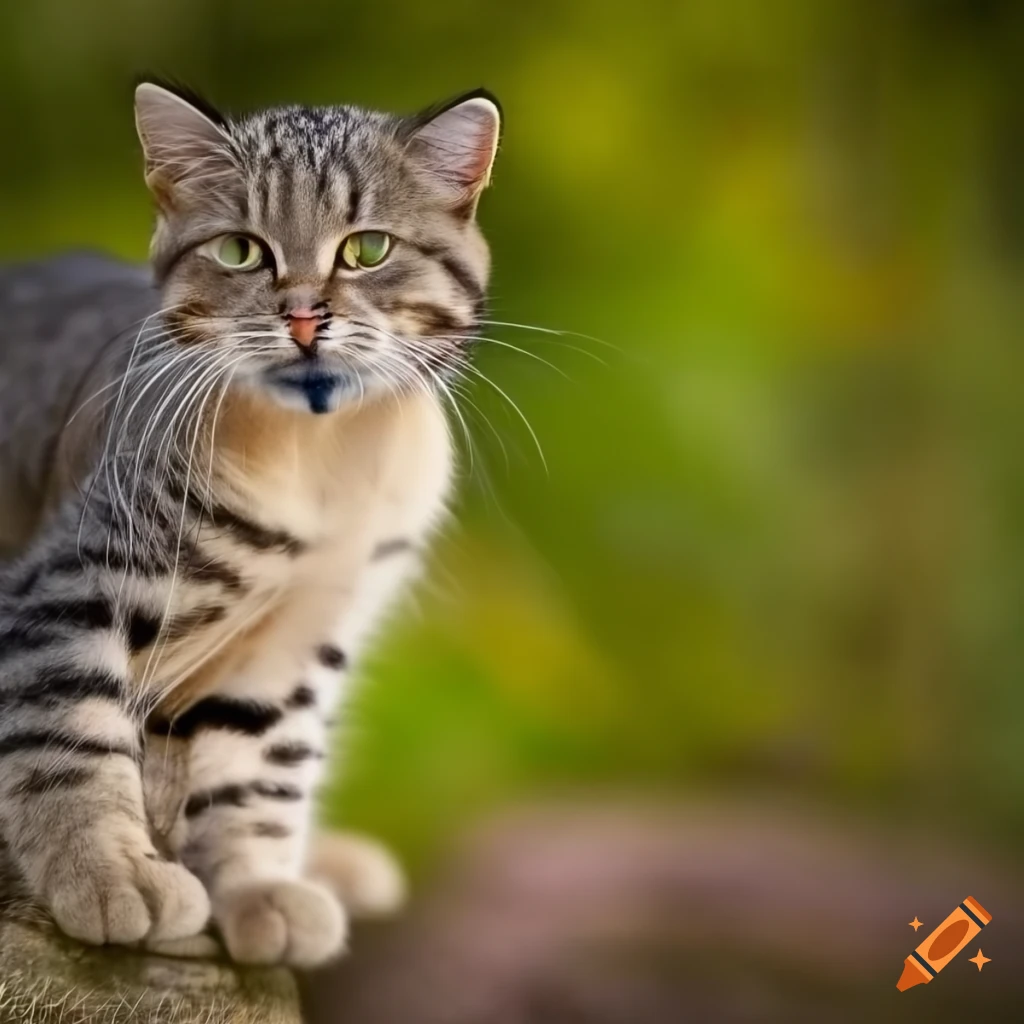 Cat enjoying nature