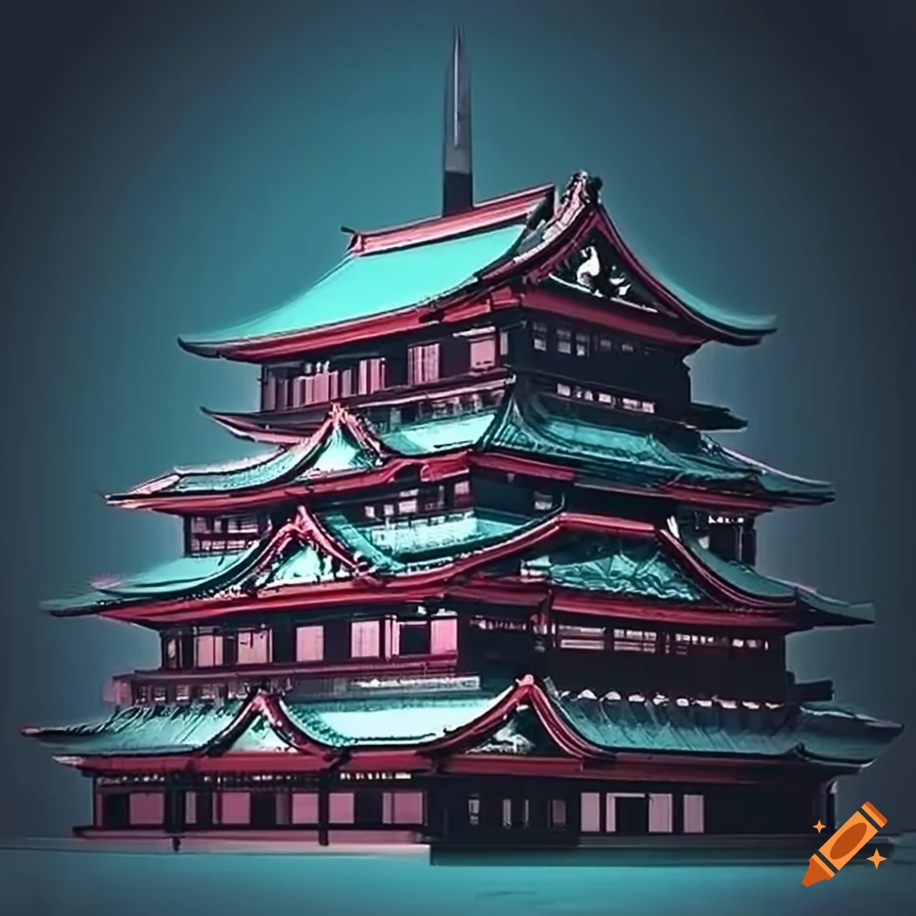 Cyberpunk japanese building on Craiyon