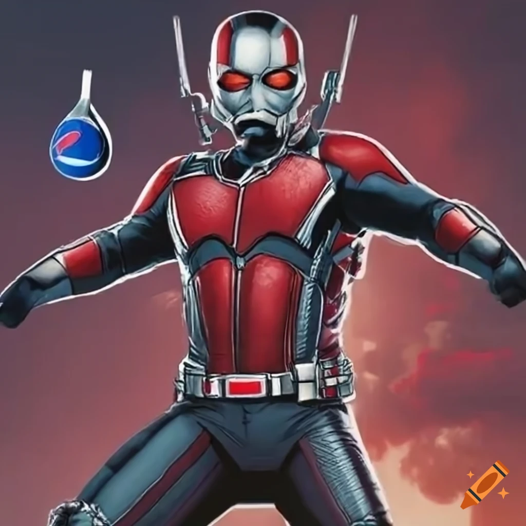 Ant man battling a giant pepsi on Craiyon