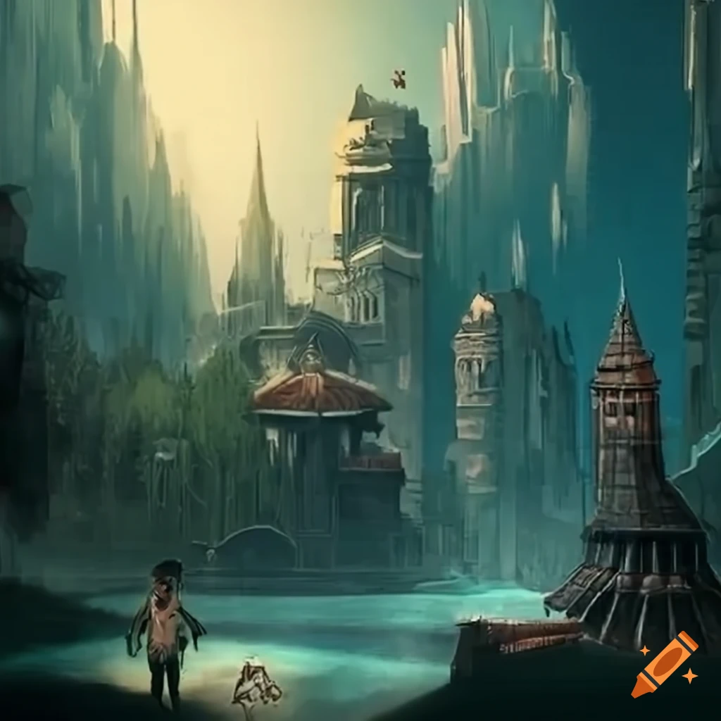 Artistic depiction of player-driven worlds