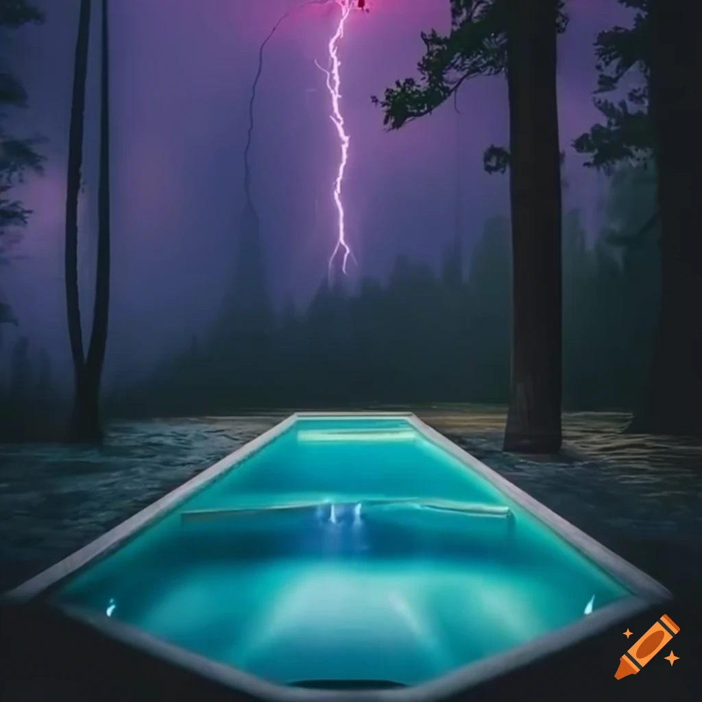 Swimming pools in a creepy and fantastic universe with an antiquity ...