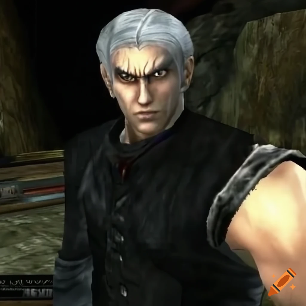 Screenshot of Vladimir Kaminer in TEKKEN video game on Craiyon