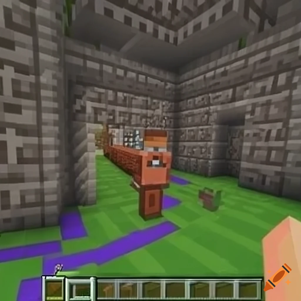 Minecraft inspired artwork on Craiyon