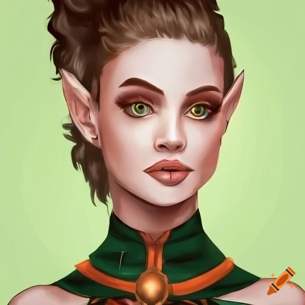 Beautiful elf character for Halloween on Craiyon