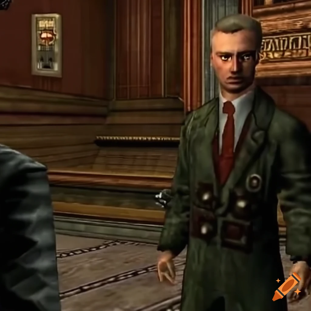 Screenshot of Jan Böhmermann in Wolfenstein video game on Craiyon Screenshot of Jan Böhmermann in Wolfenstein video game on Craiyon