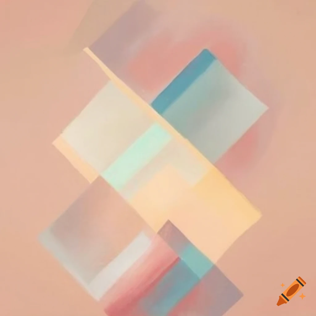 Beige abstract geometric art