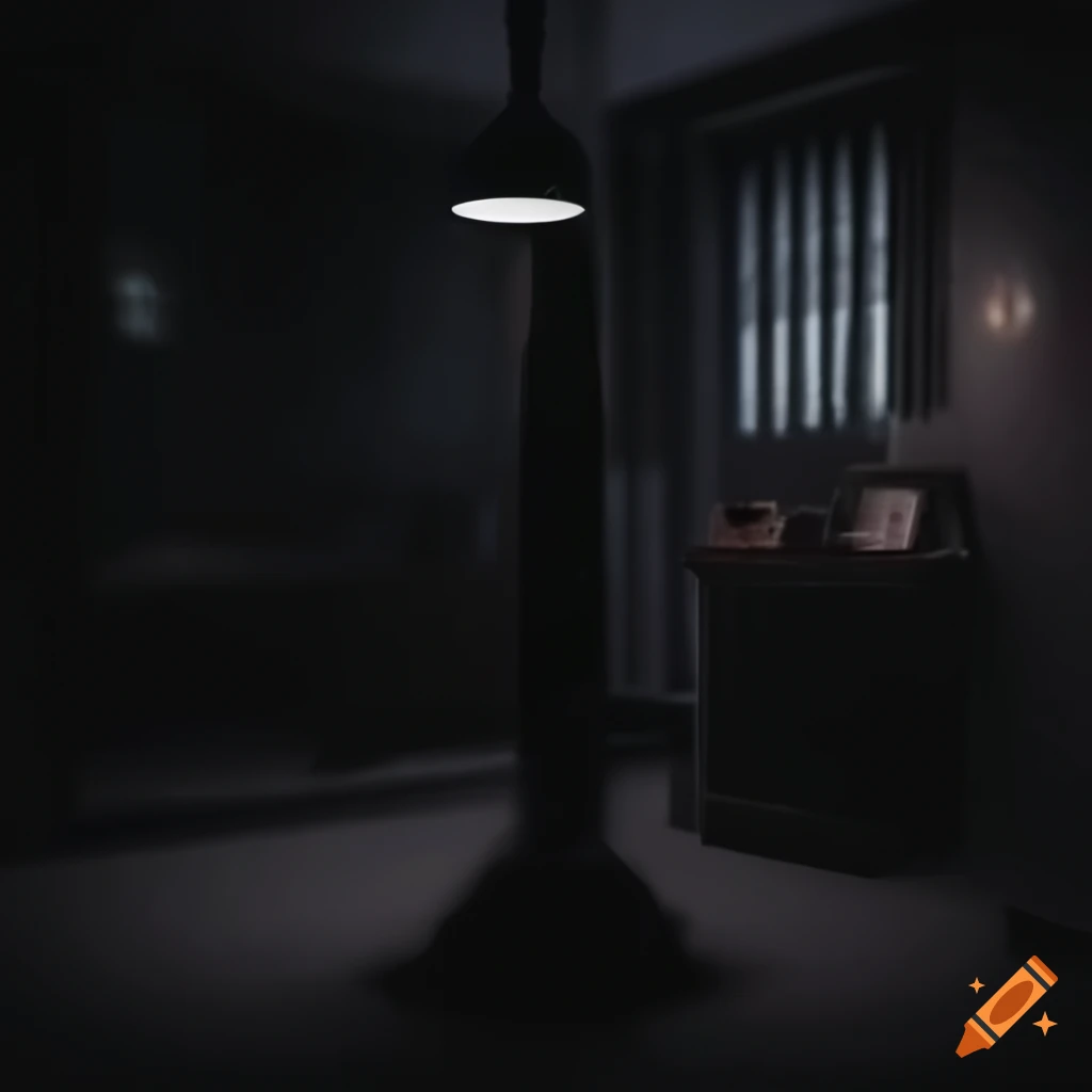 Dark police office with dim lighting on Craiyon