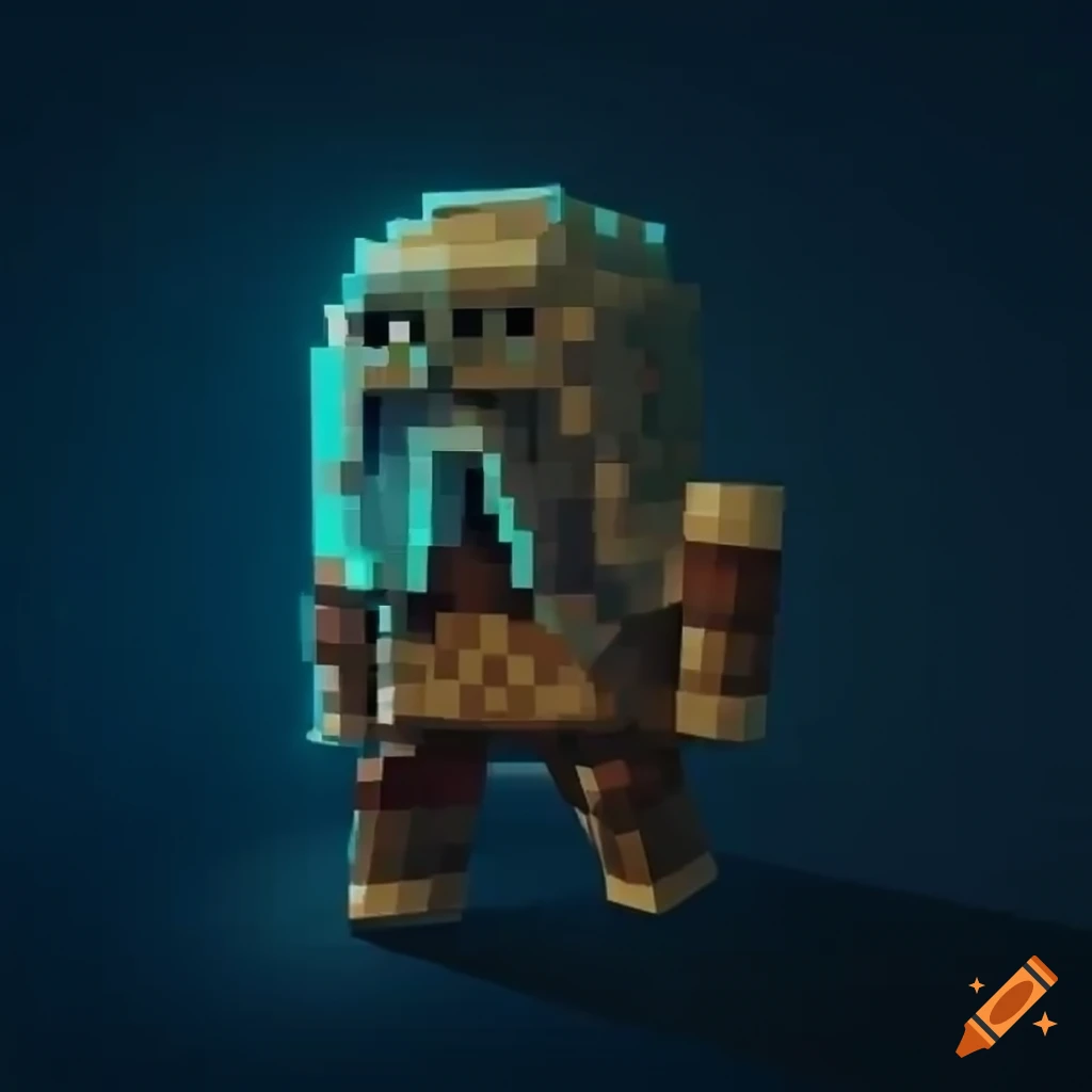 Minecraft server with dwarves on Craiyon