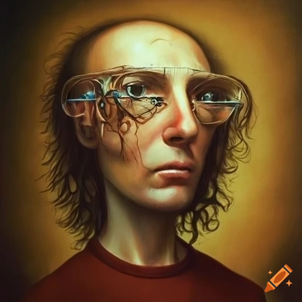 Surrealistic portrait artwork by jacek yerka on Craiyon