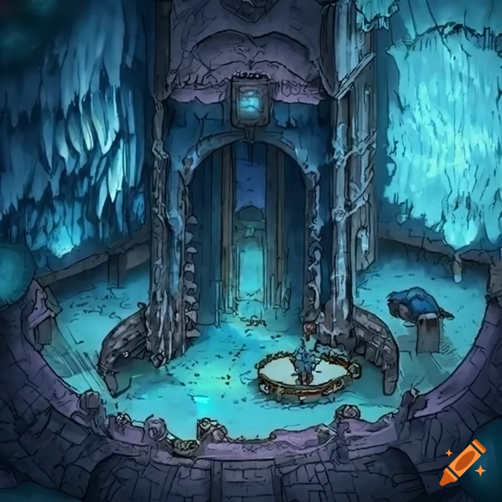 Epic battle map for a challenging rpg raid boss encounter