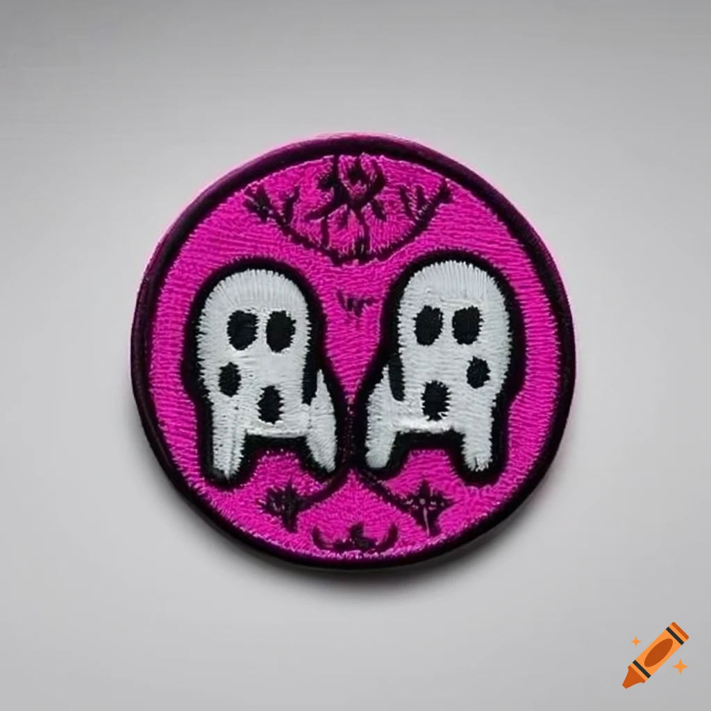 Siamese twins ghost logo patch on Craiyon