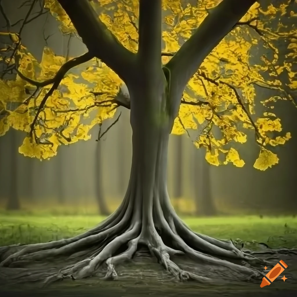 Realistic depiction of ginkgo biloba tree roots on Craiyon