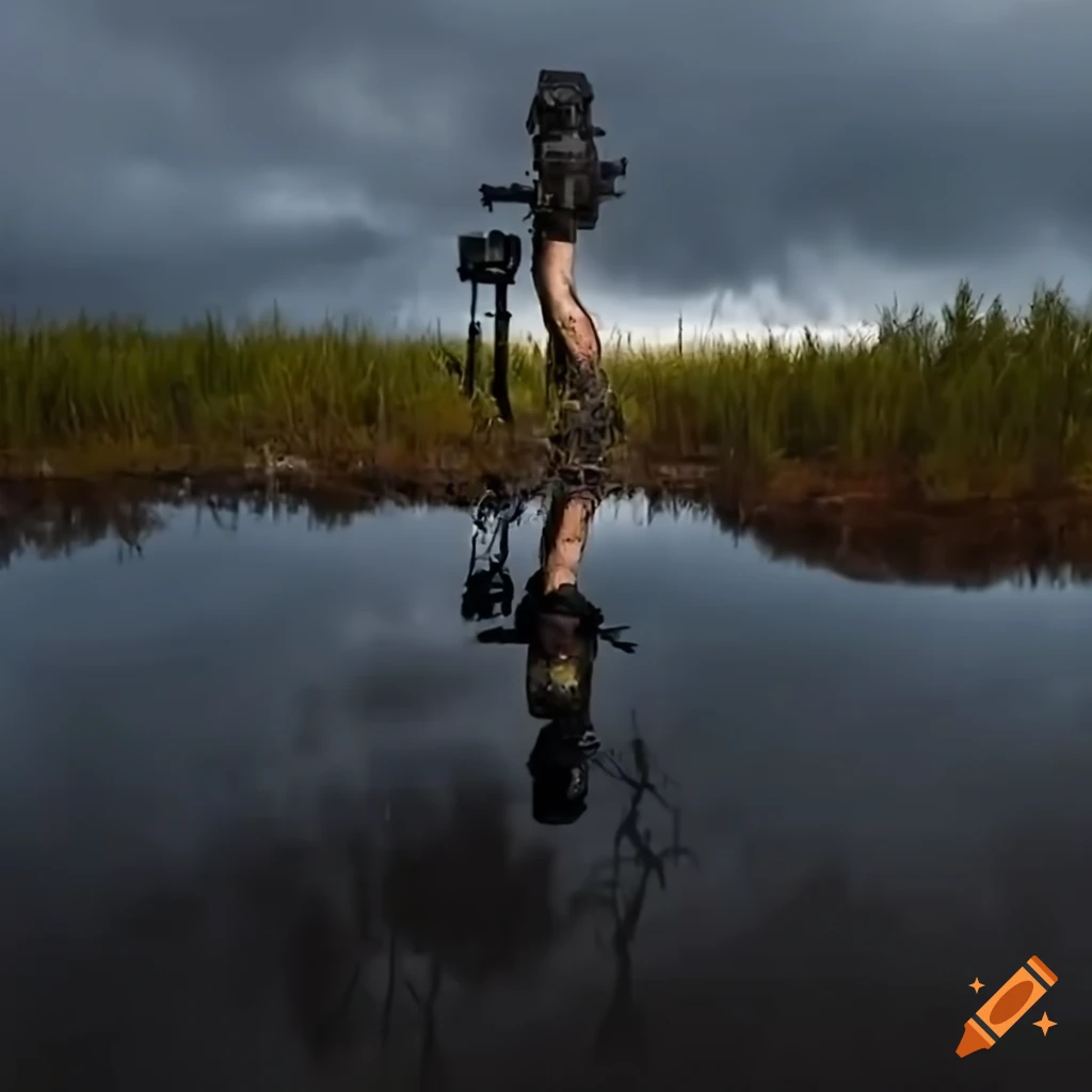 Man with camera capturing scenic view on Craiyon