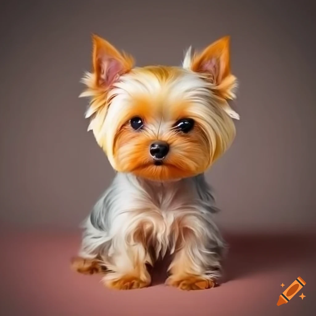 Yorkshire terrier posing as a diva on Craiyon